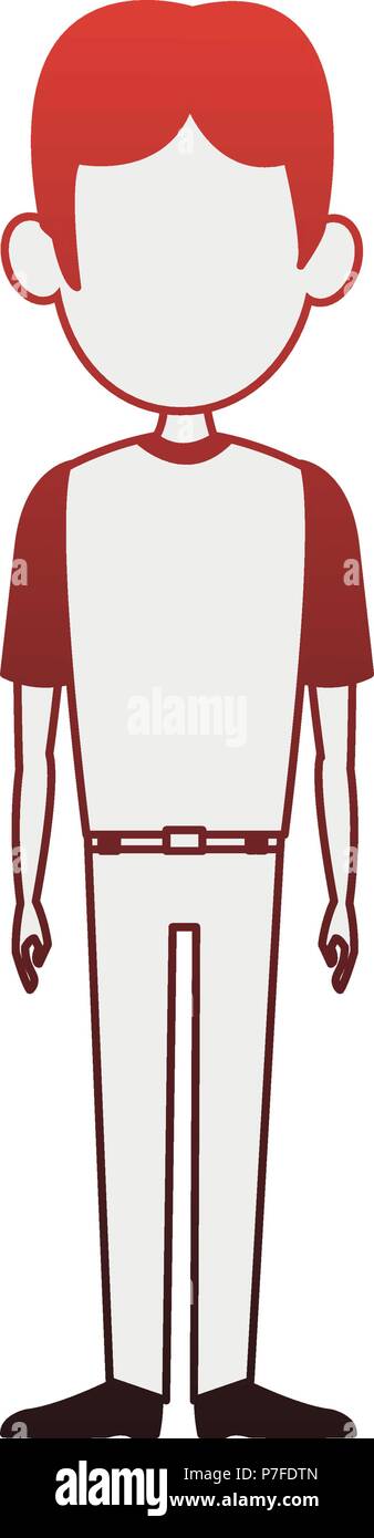 Man cartoon isolated red lines Stock Vector Image & Art - Alamy