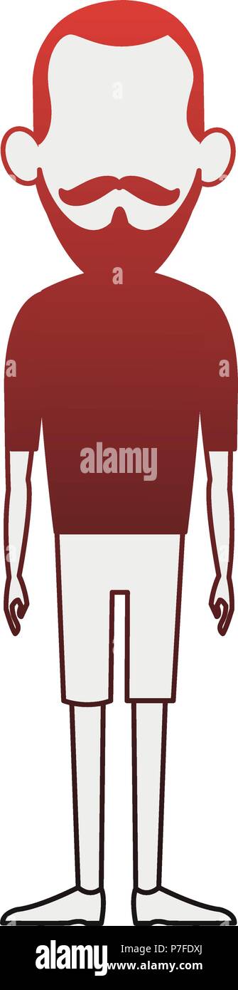 Man cartoon isolated red lines Stock Vector Image & Art - Alamy