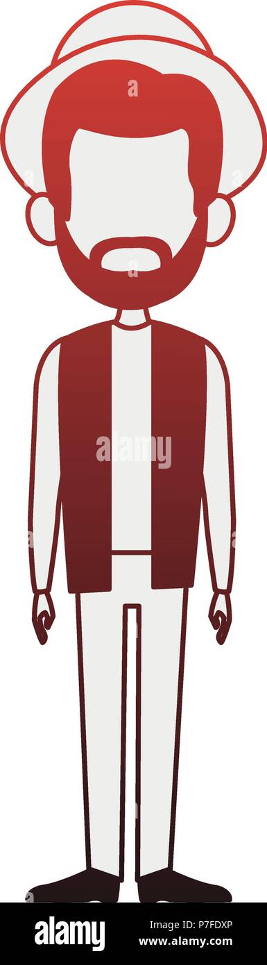 Man cartoon isolated red lines Stock Vector Image & Art - Alamy