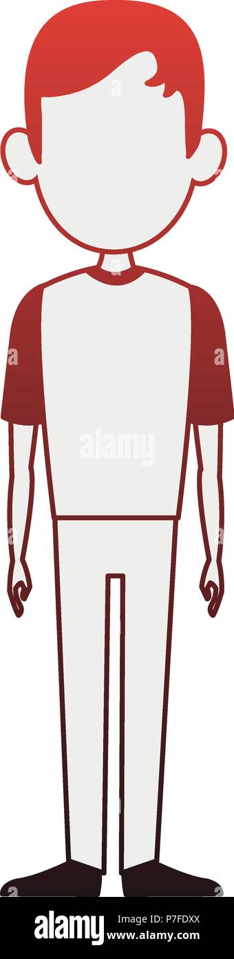 Man cartoon isolated red lines Stock Vector Image & Art - Alamy