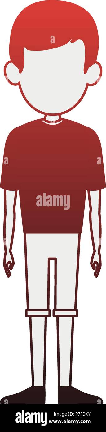 Man cartoon isolated red lines Stock Vector Image & Art - Alamy