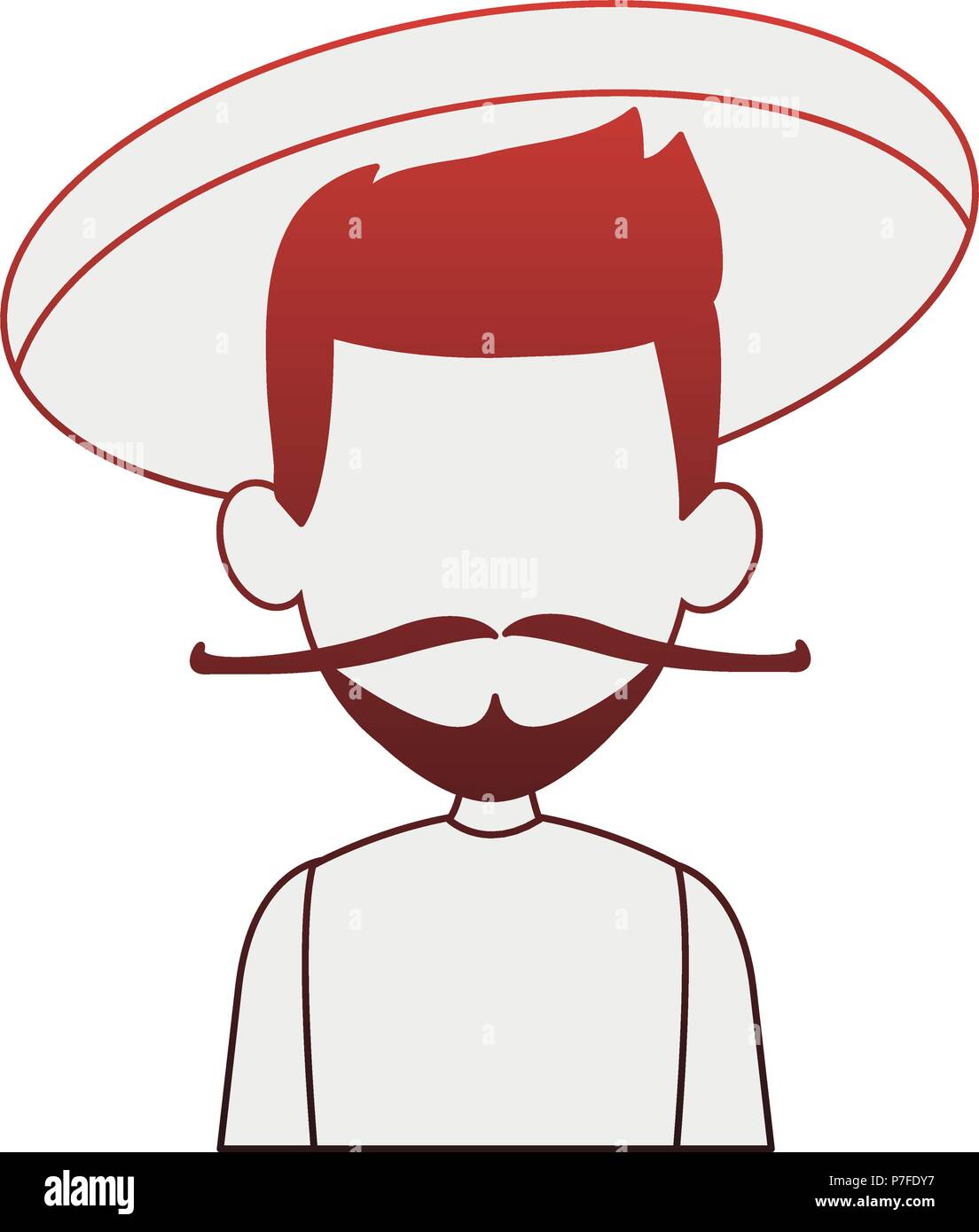 Man cartoon isolated red lines Stock Vector Image & Art - Alamy