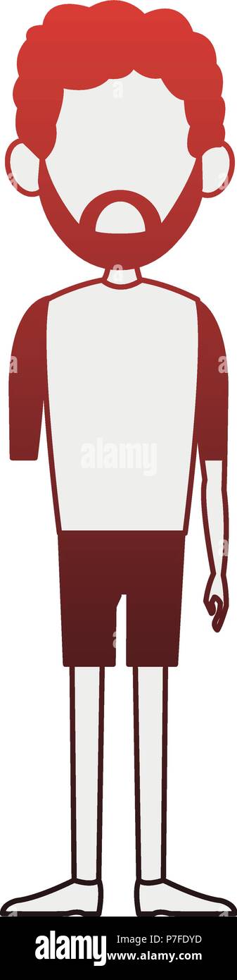 Man cartoon isolated red lines Stock Vector Image & Art - Alamy