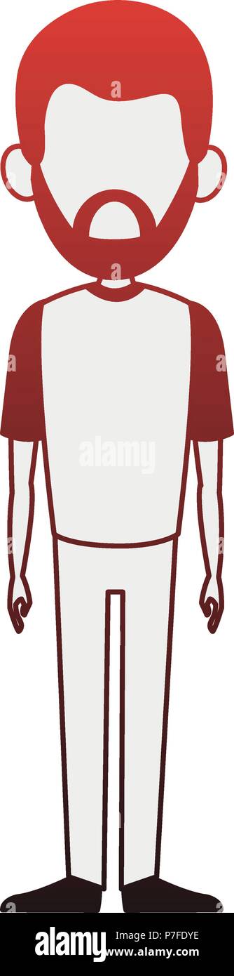 Man cartoon isolated red lines Stock Vector Image & Art - Alamy