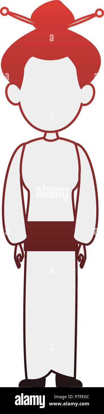 Woman cartoon isolated red lines Stock Vector Image & Art - Alamy