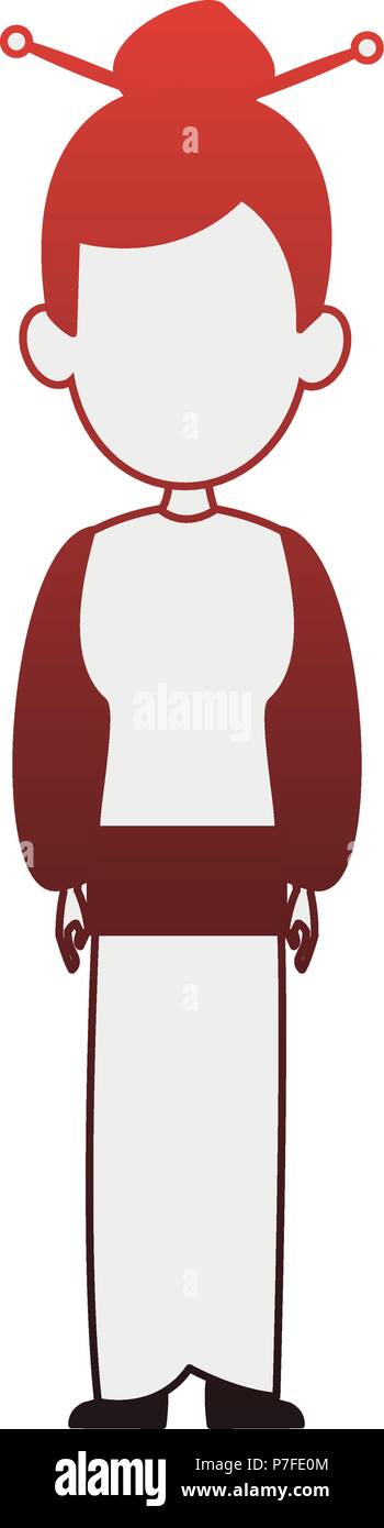 Woman cartoon isolated red lines Stock Vector Image & Art - Alamy