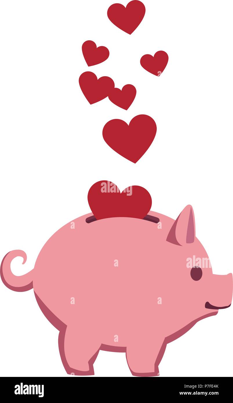 Heart and piggy Stock Vector Image & Art - Alamy