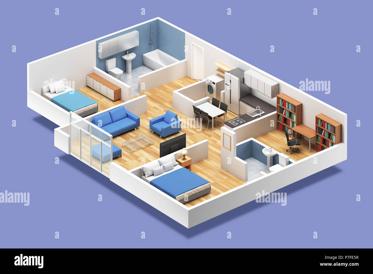 3D graphic - different interior spaces 3d design concept 009 Stock ...