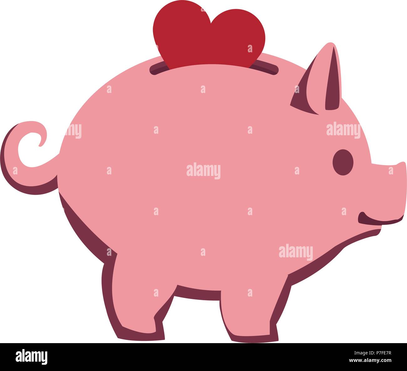 Heart and piggy Stock Vector Image & Art - Alamy