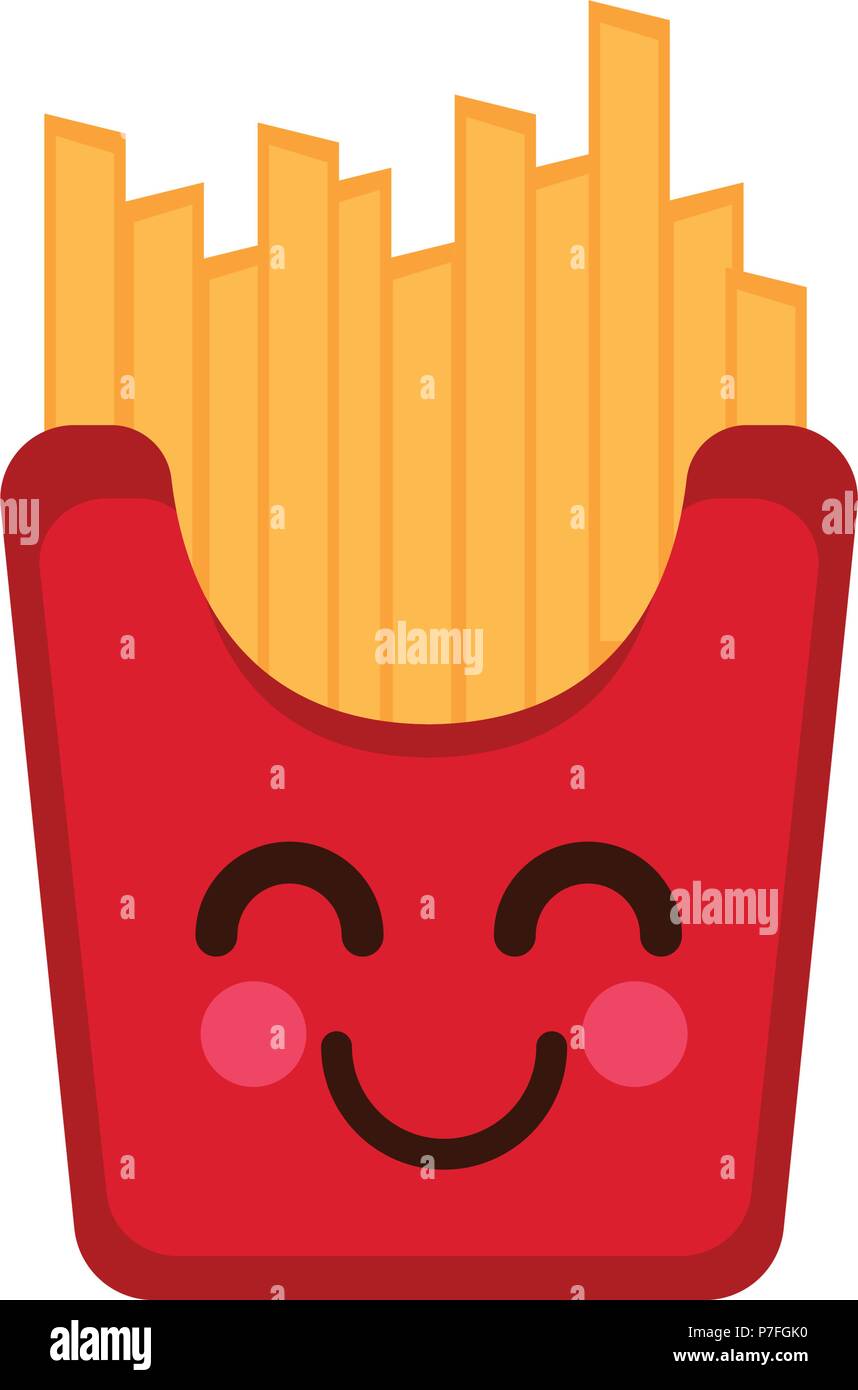 Isolated happy french fries emote Stock Vector Image & Art - Alamy
