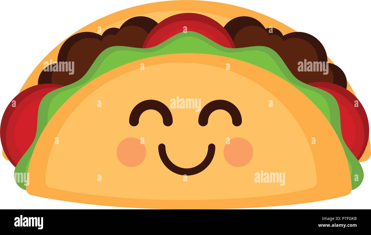 Isolated happy taco emote Stock Vector Image & Art - Alamy