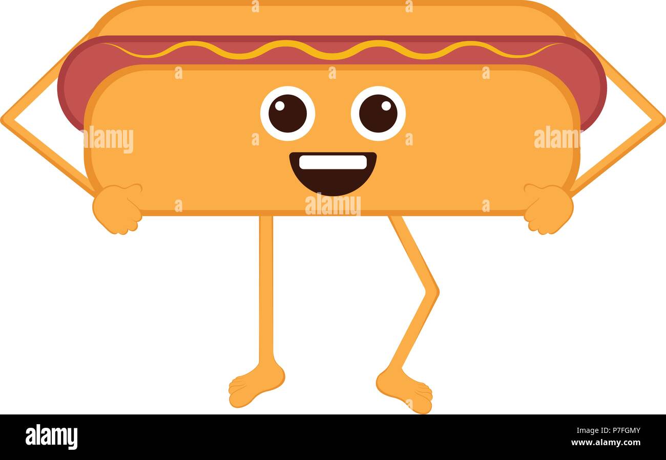 Isolated happy hot dog emote Stock Vector Image & Art - Alamy