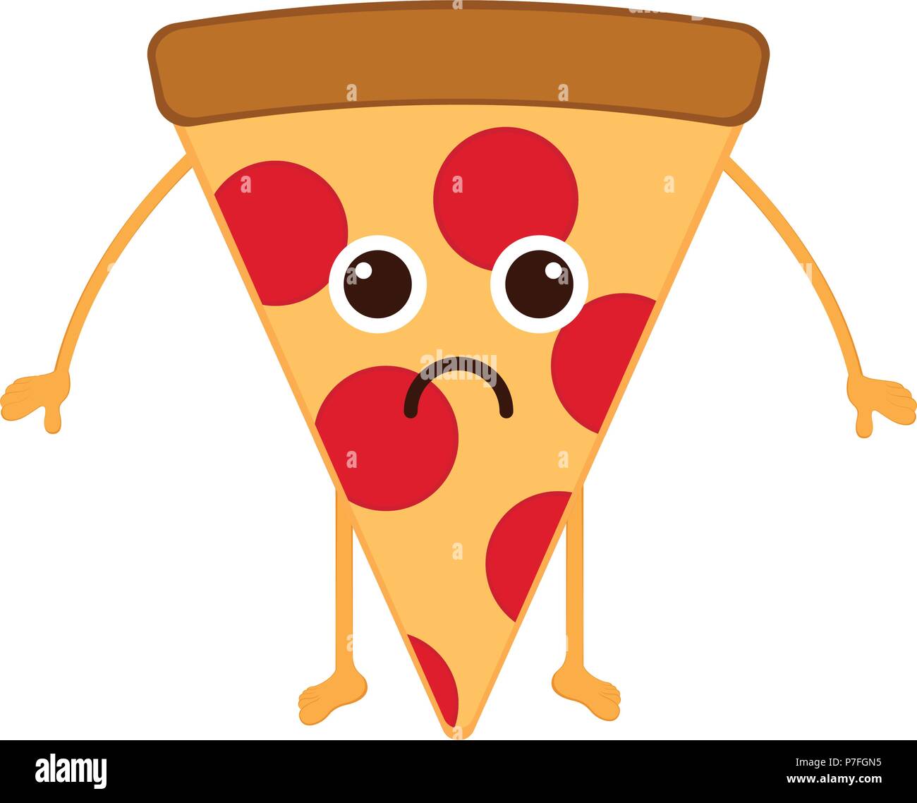 Isolated sad slice of pizza emote Stock Vector Image & Art - Alamy