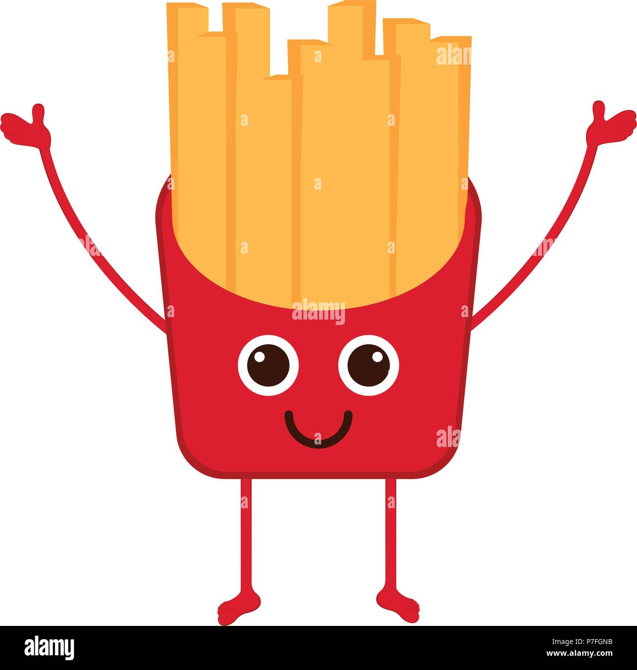 Isolated happy french fries emote Stock Vector Image & Art - Alamy