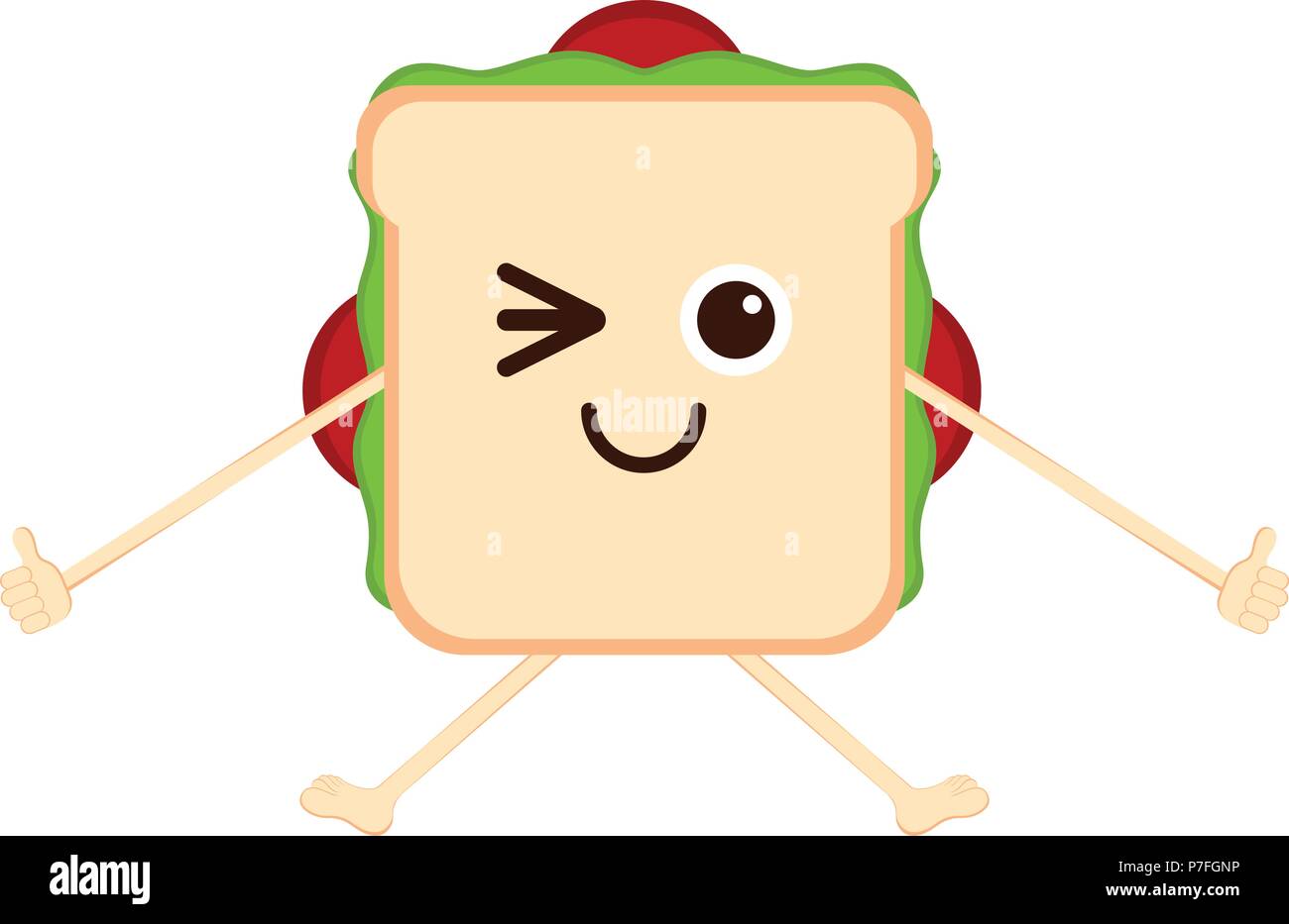 Isolated happy sandwich emote Stock Vector Image & Art - Alamy