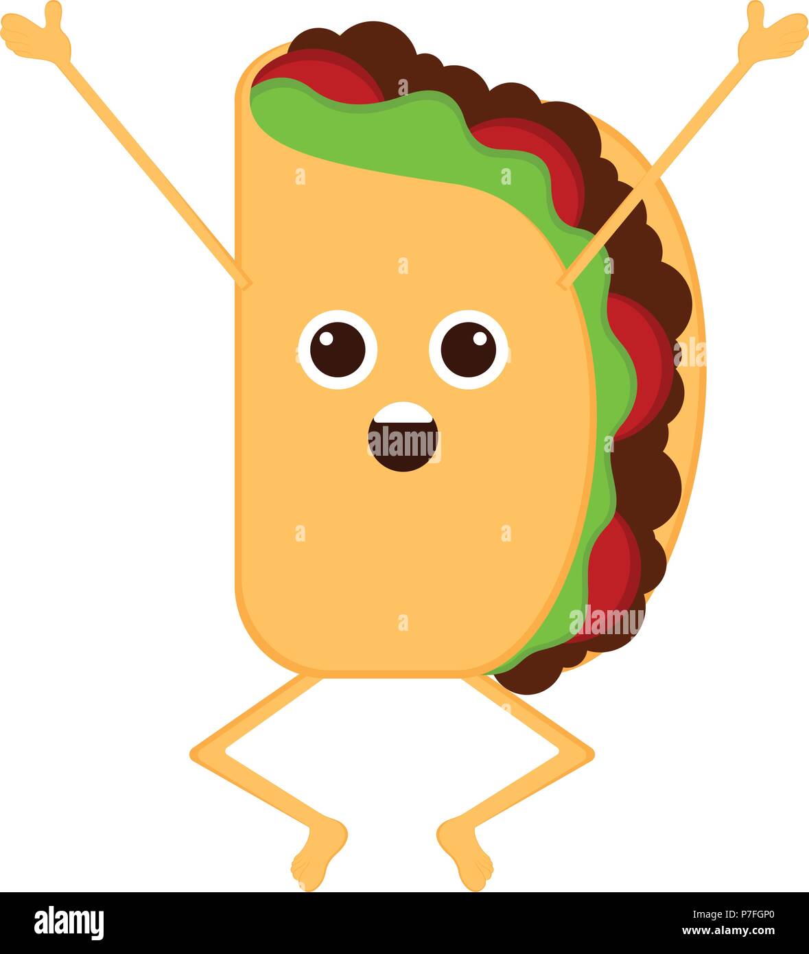 Isolated happy taco emote Stock Vector Image & Art - Alamy
