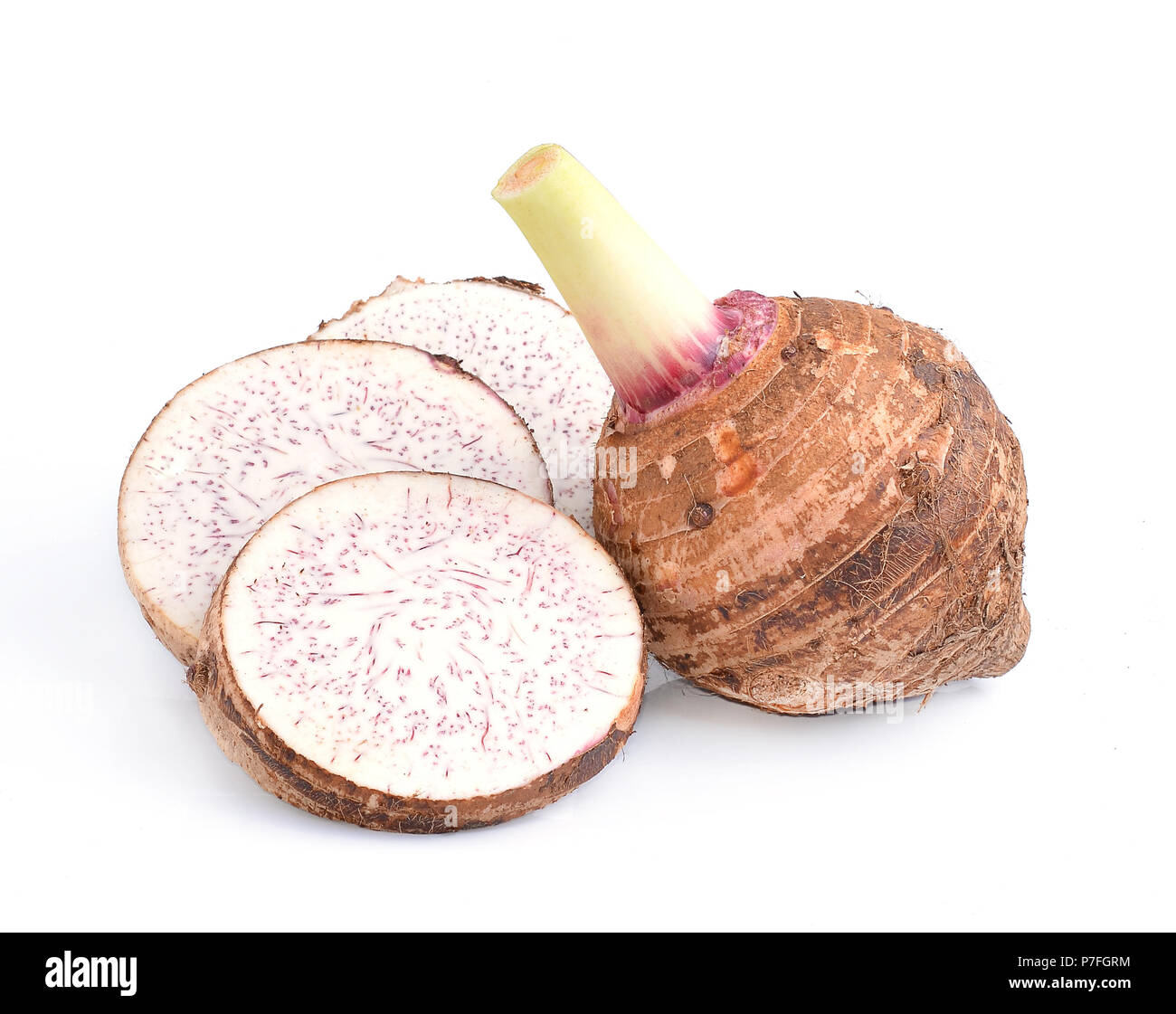 taro isolated on white background Stock Photo - Alamy