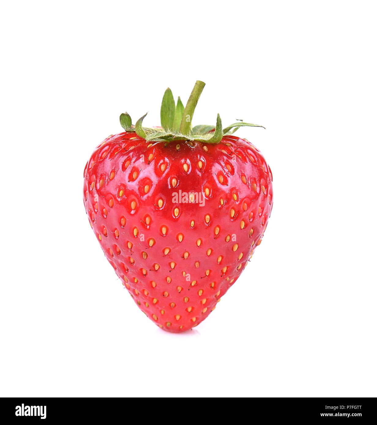Strawberry on white background Stock Photo - Alamy