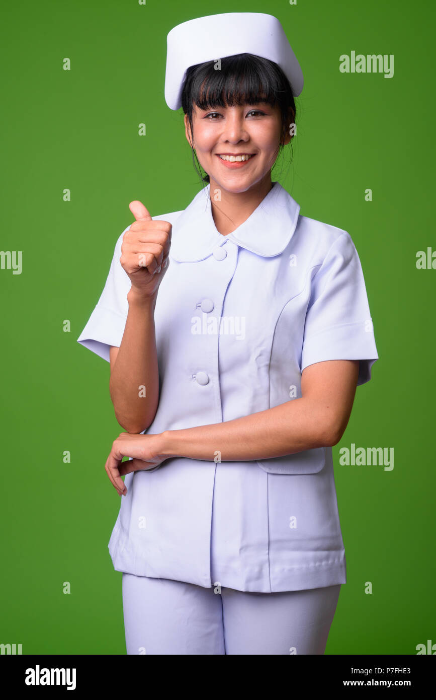 Young beautiful Asian woman nurse Stock Photo - Alamy
