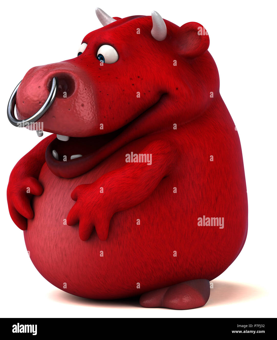 Red bull - 3D Illustration Stock Photo - Alamy