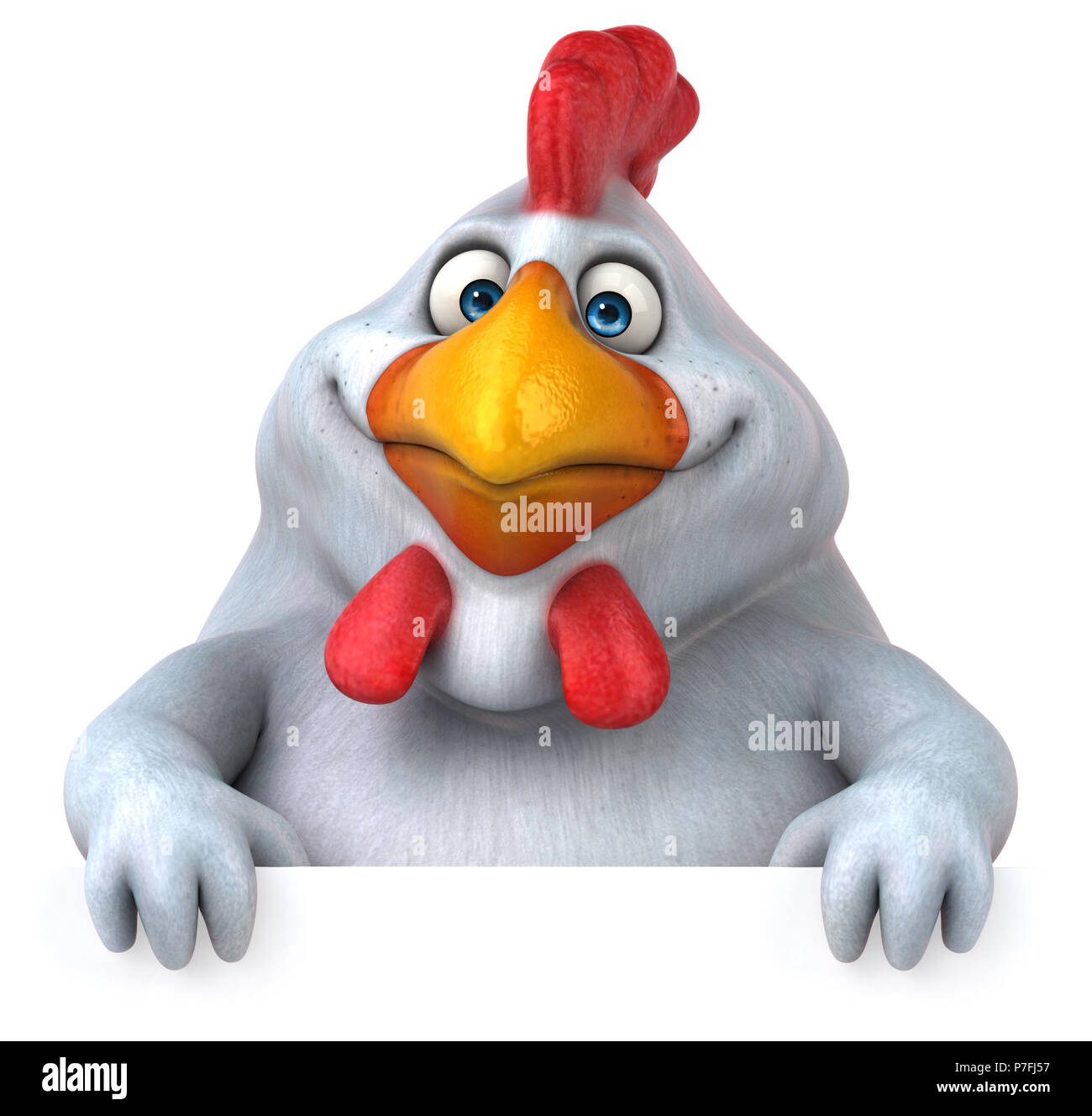 Fun chicken - 3D Illustration Stock Photo - Alamy