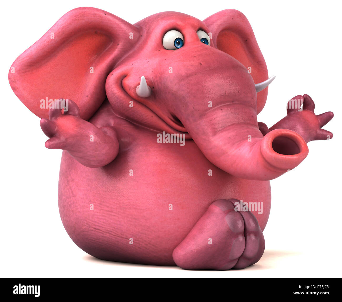 Fun elephant - 3D Illustration Stock Photo - Alamy