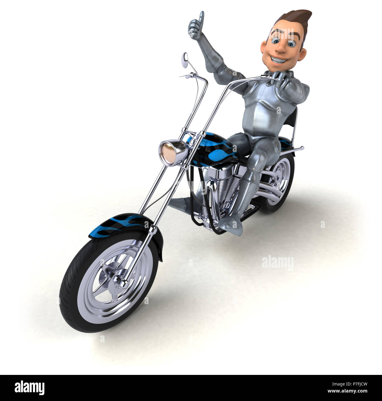 Fun knight - 3D Illustration Stock Photo - Alamy