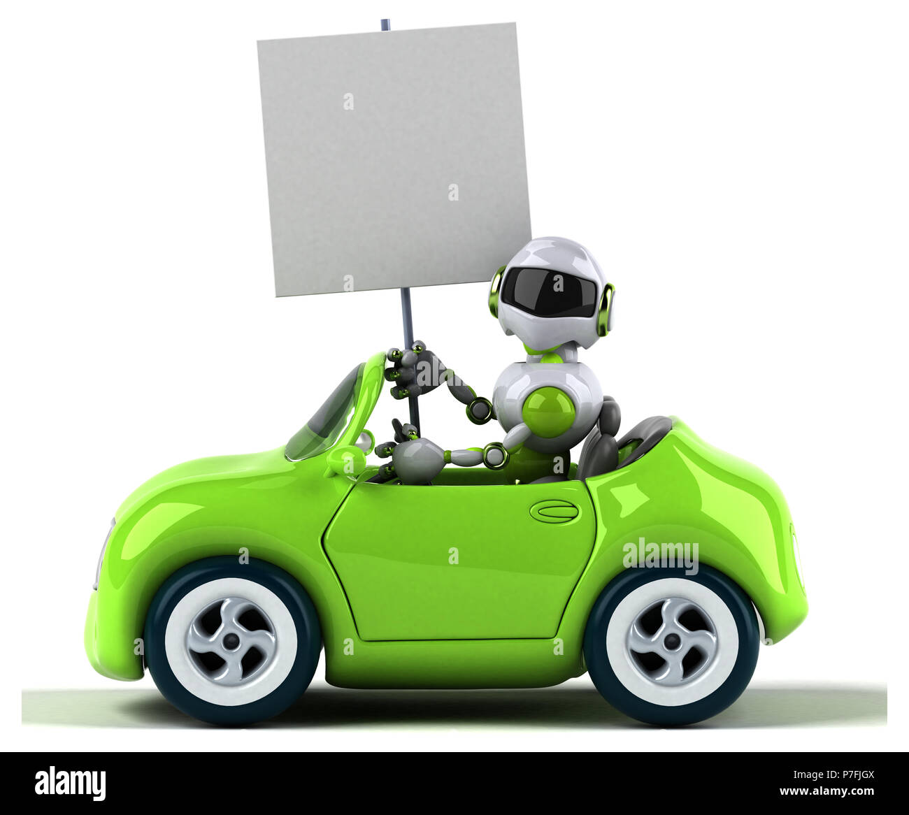 Green robot - 3D Illustration Stock Photo - Alamy