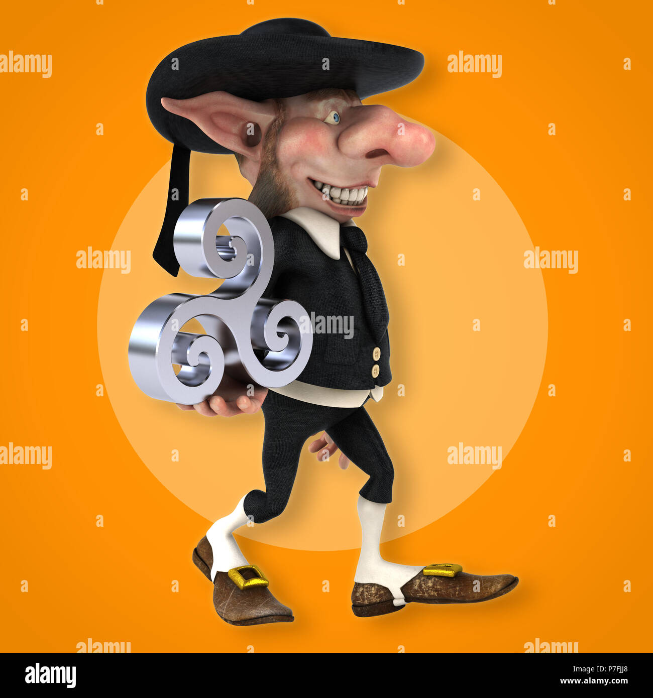 Fun Korrigan - 3D Illustration Stock Photo - Alamy