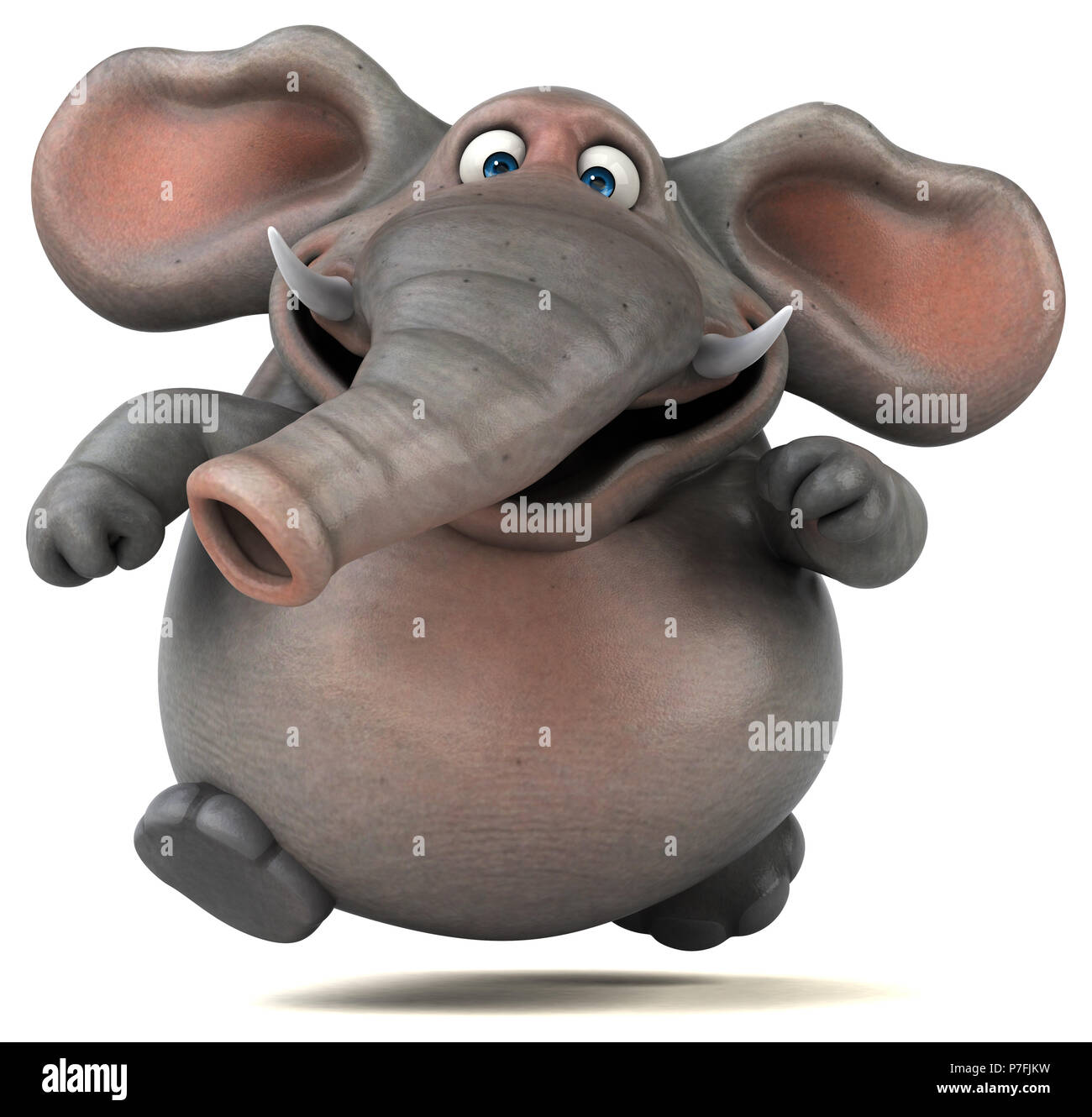 Fun elephant - 3D Illustration Stock Photo - Alamy