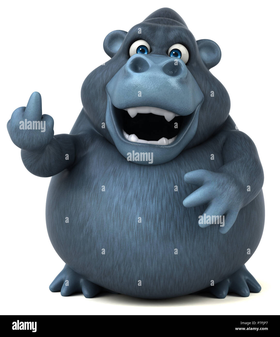 Fun gorilla - 3D Illustration Stock Photo - Alamy