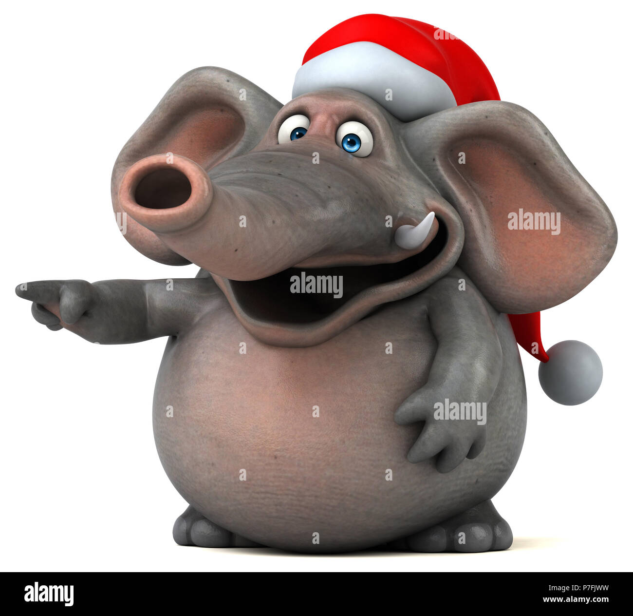 Fun elephant - 3D Illustration Stock Photo - Alamy