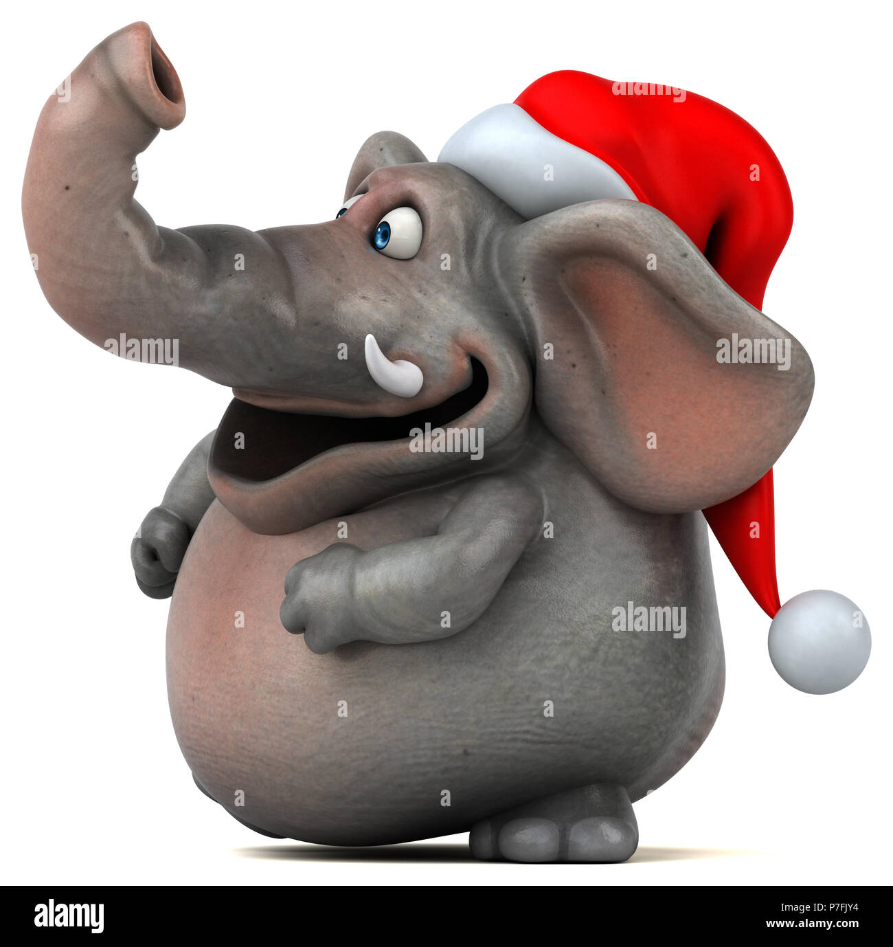 Fun elephant - 3D Illustration Stock Photo - Alamy