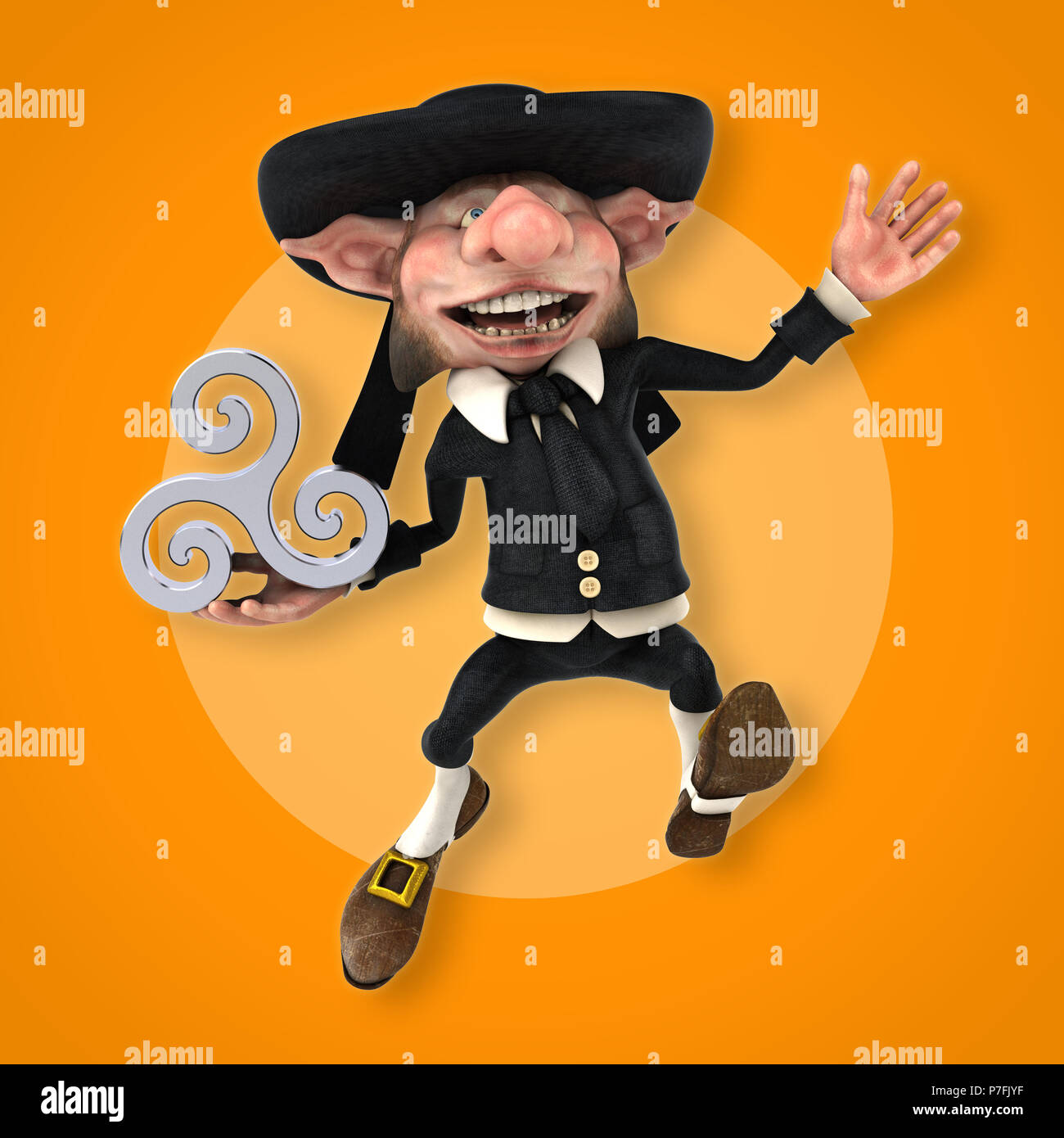 Fun Korrigan - 3D Illustration Stock Photo - Alamy