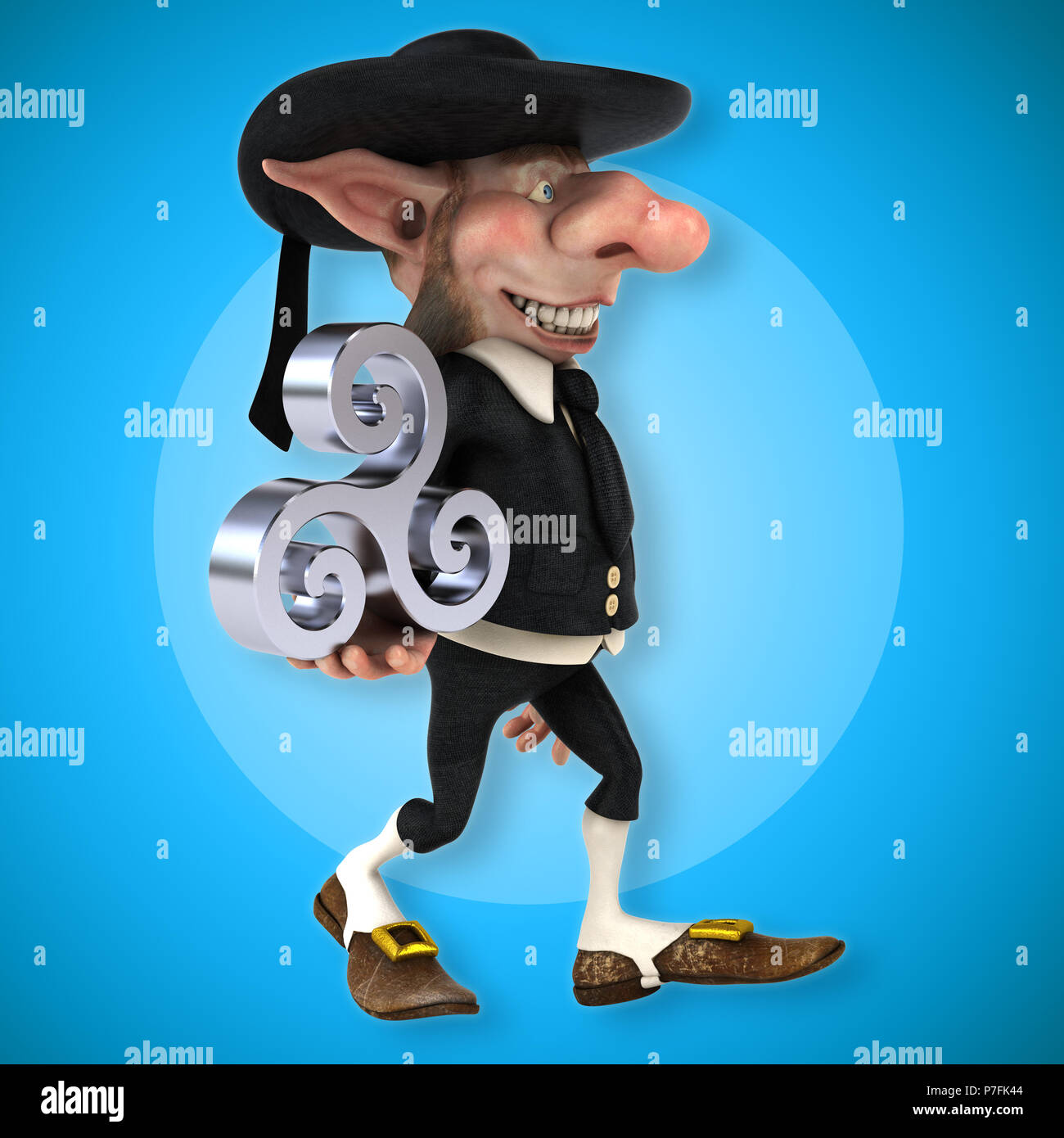 Fun Korrigan - 3D Illustration Stock Photo - Alamy