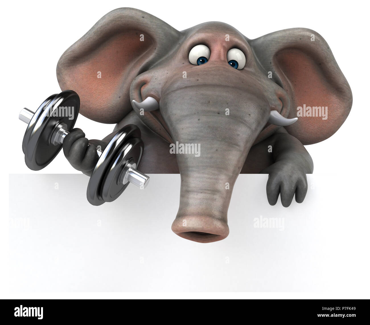 Fun elephant - 3D Illustration Stock Photo - Alamy