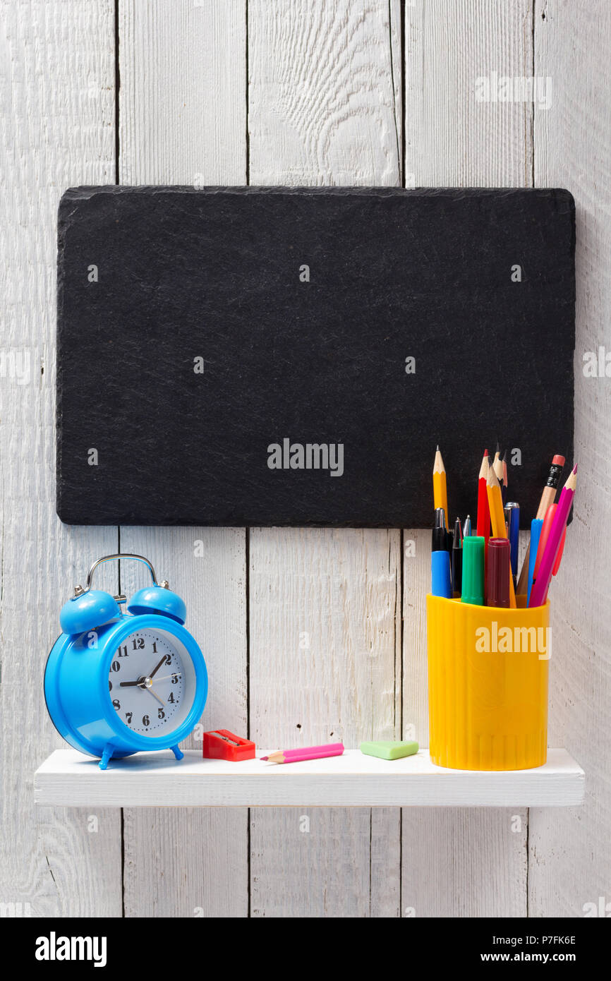 office and school supplies isolated at white background Stock Photo - Alamy