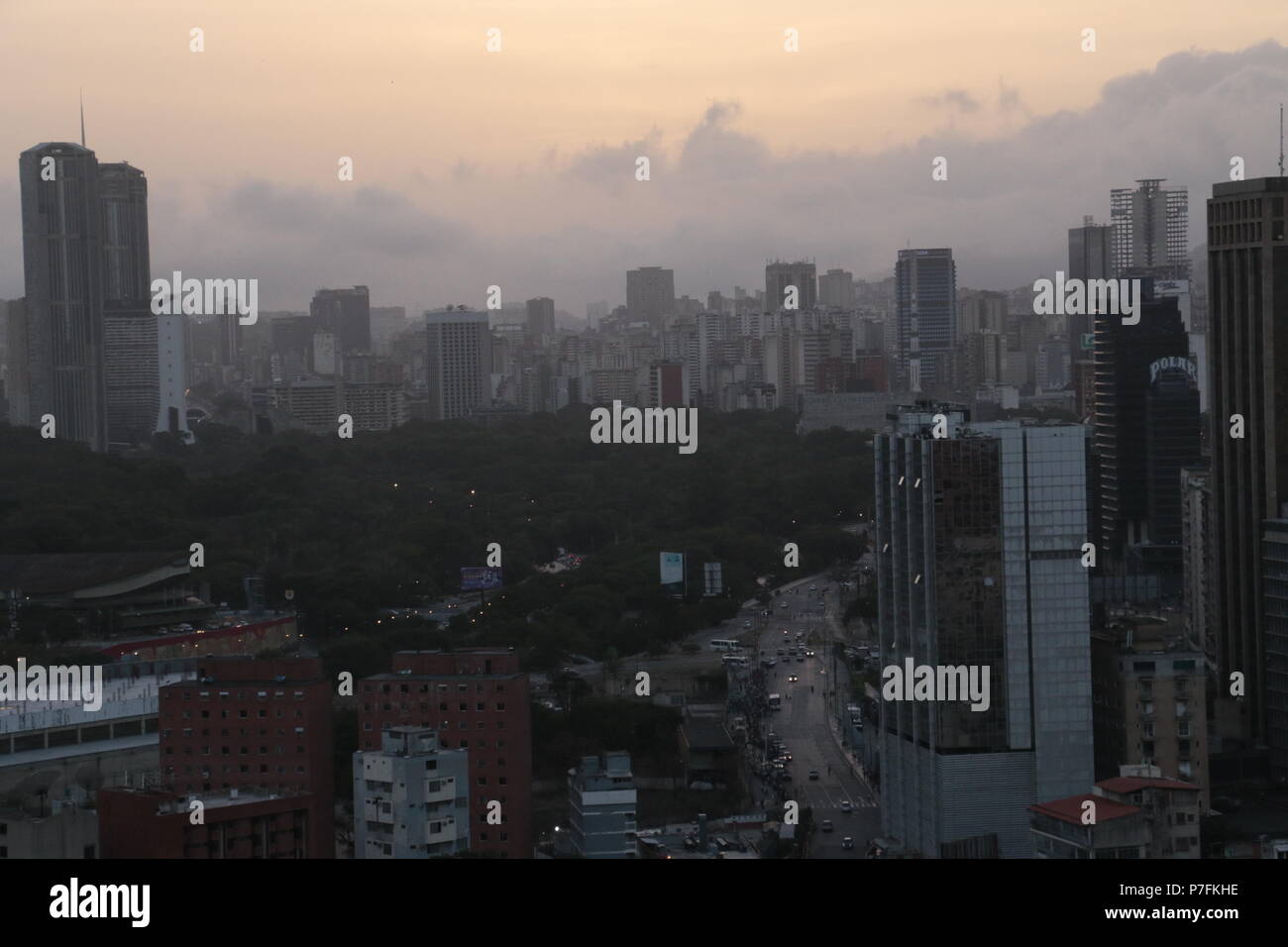 Sabana Grande Caracas Business District from CitiBank Tower (El Recreo ...