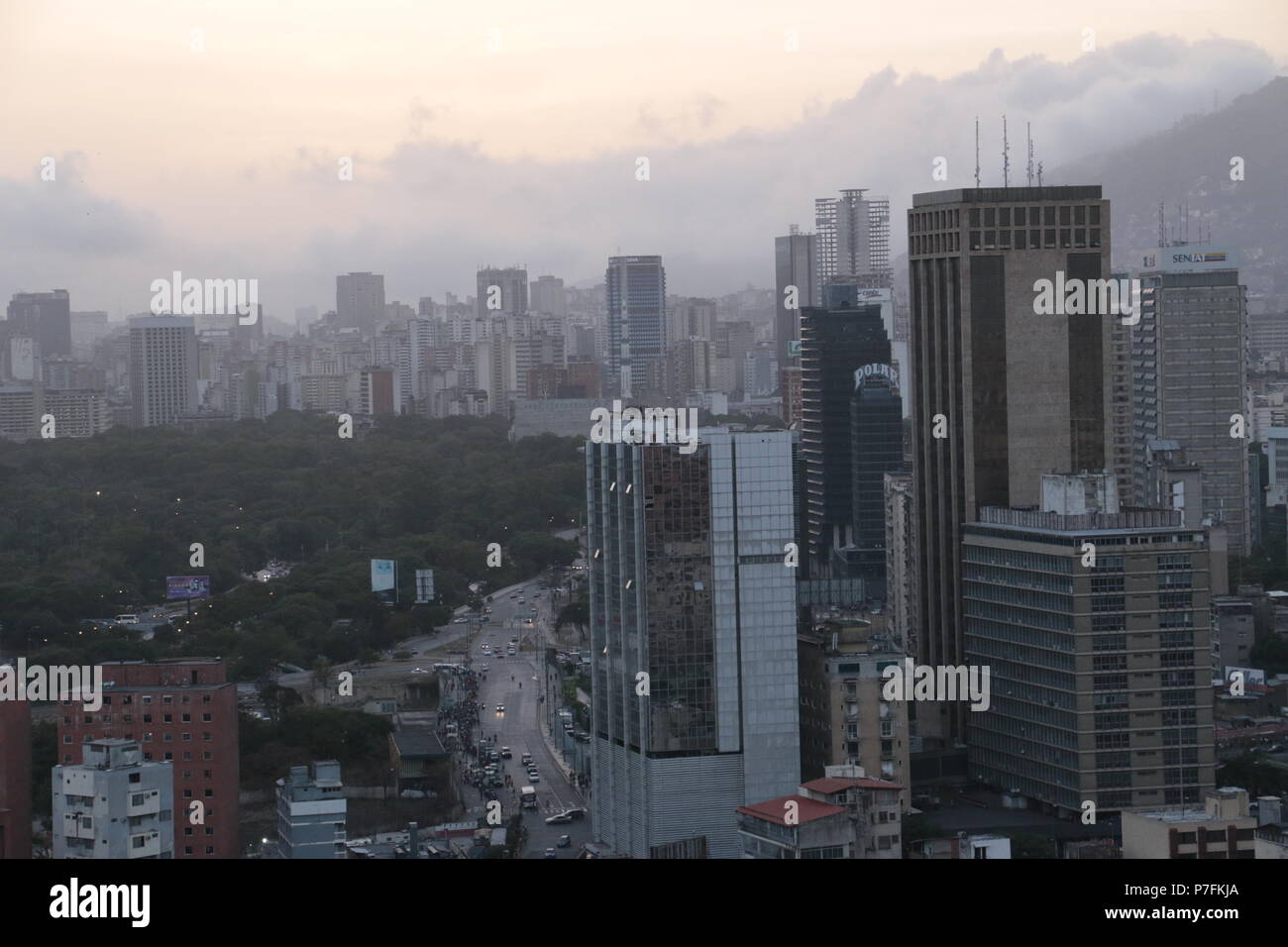 Sabana Grande Caracas Business District from CitiBank Tower (El Recreo ...