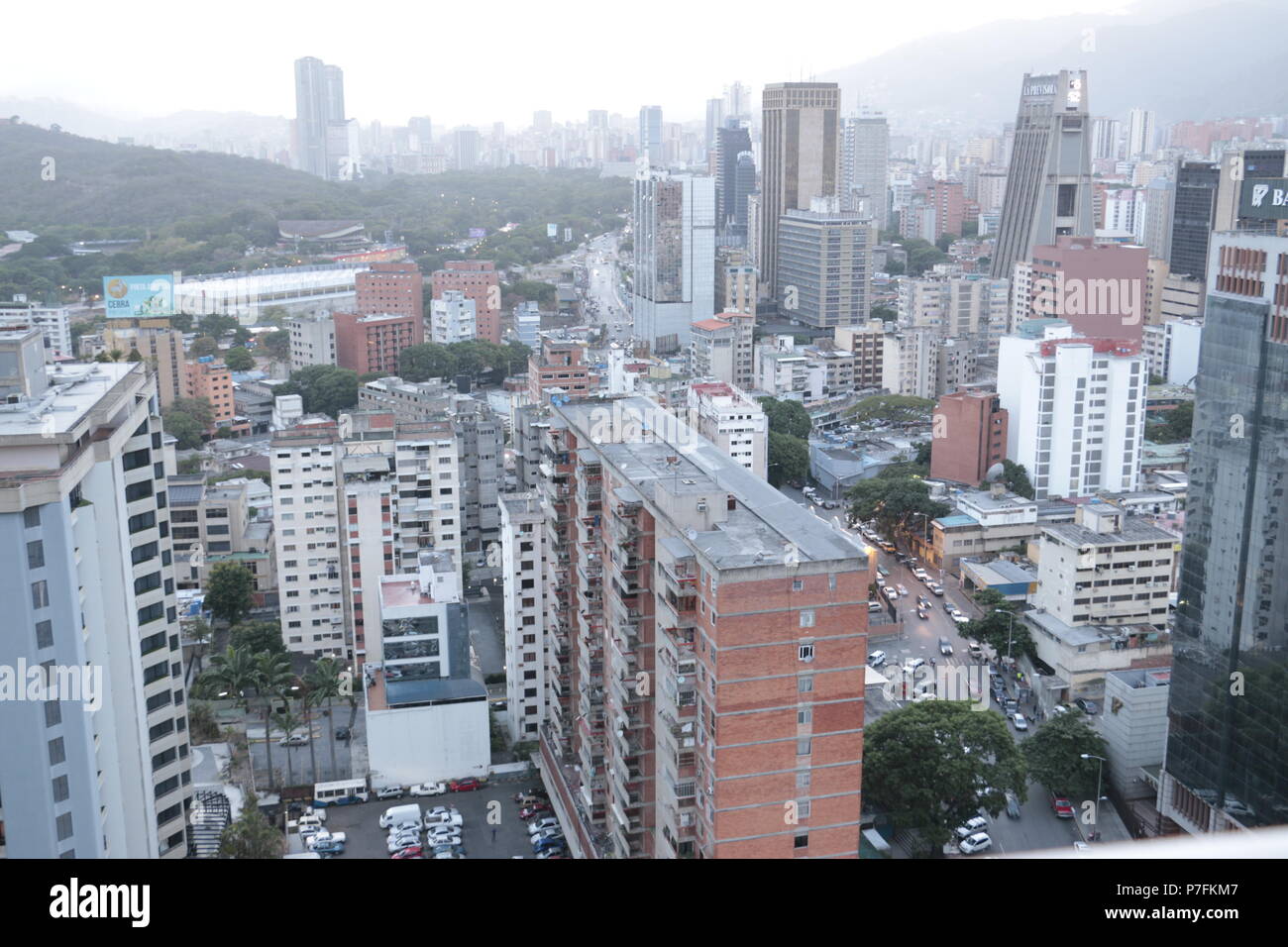 Sabana Grande Caracas Business District from CitiBank Tower (El Recreo ...