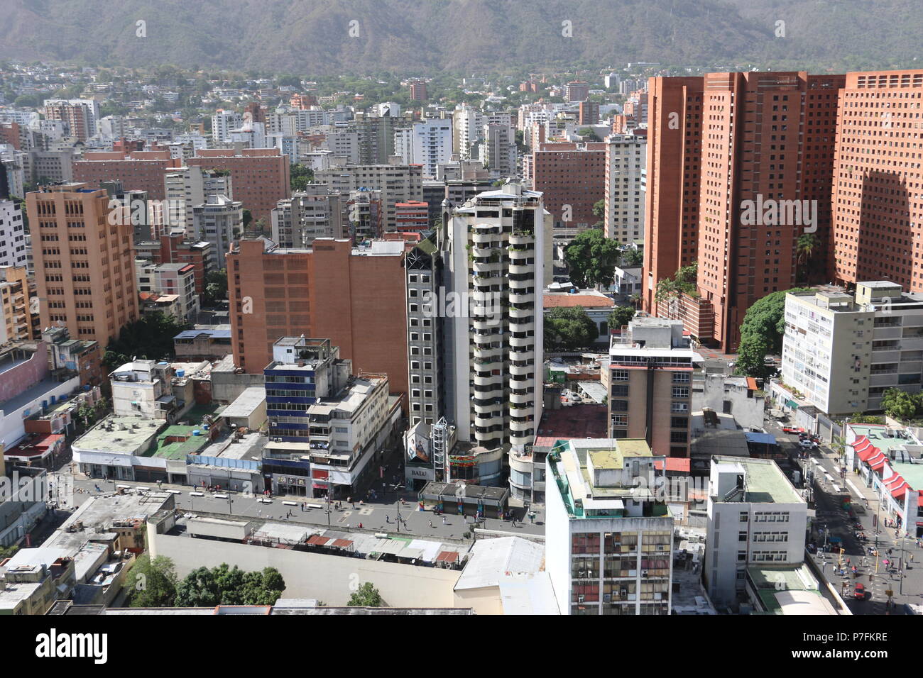 Sabana Grande Caracas Business District from CitiBank Tower (El Recreo ...