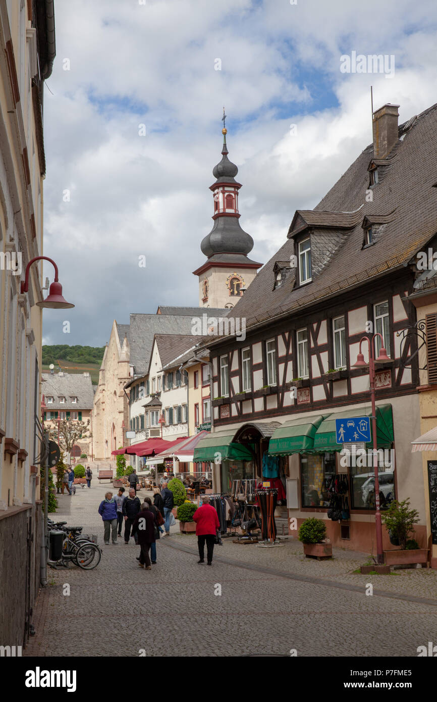 Ruedesheim Germany circa Mai 2018 Rüdesheim t Rom antic Cities at the ...