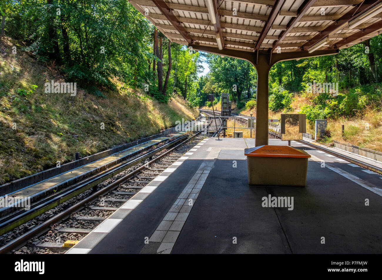 Berlin-Dahlem. Podbielskiallee U-bahn underground railway station on ...