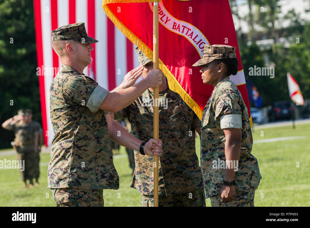 U.S. Marine Corps Lt. Col. Joseph M. Wills, on-coming 2nd Supply ...