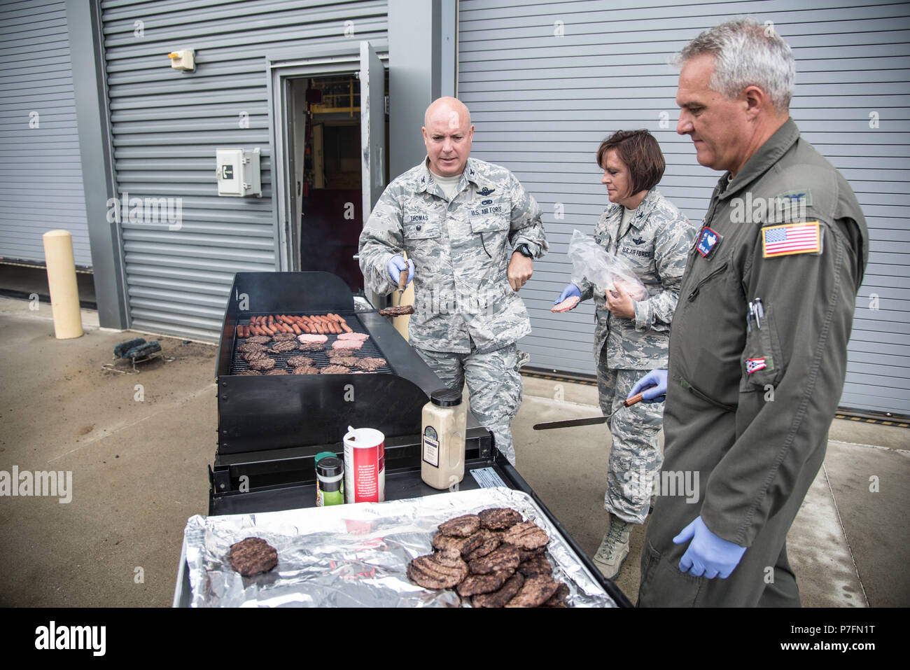 Col. Todd Thomas, Col. Allison Miller and Col. David Johnson prepare ...