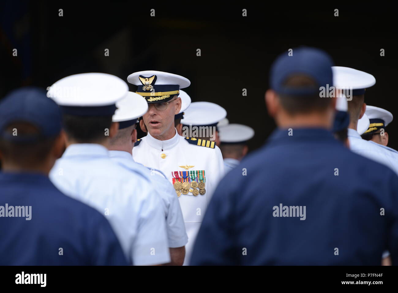 Capt. William Timmons inspects the crew of Sector Columbia River ...
