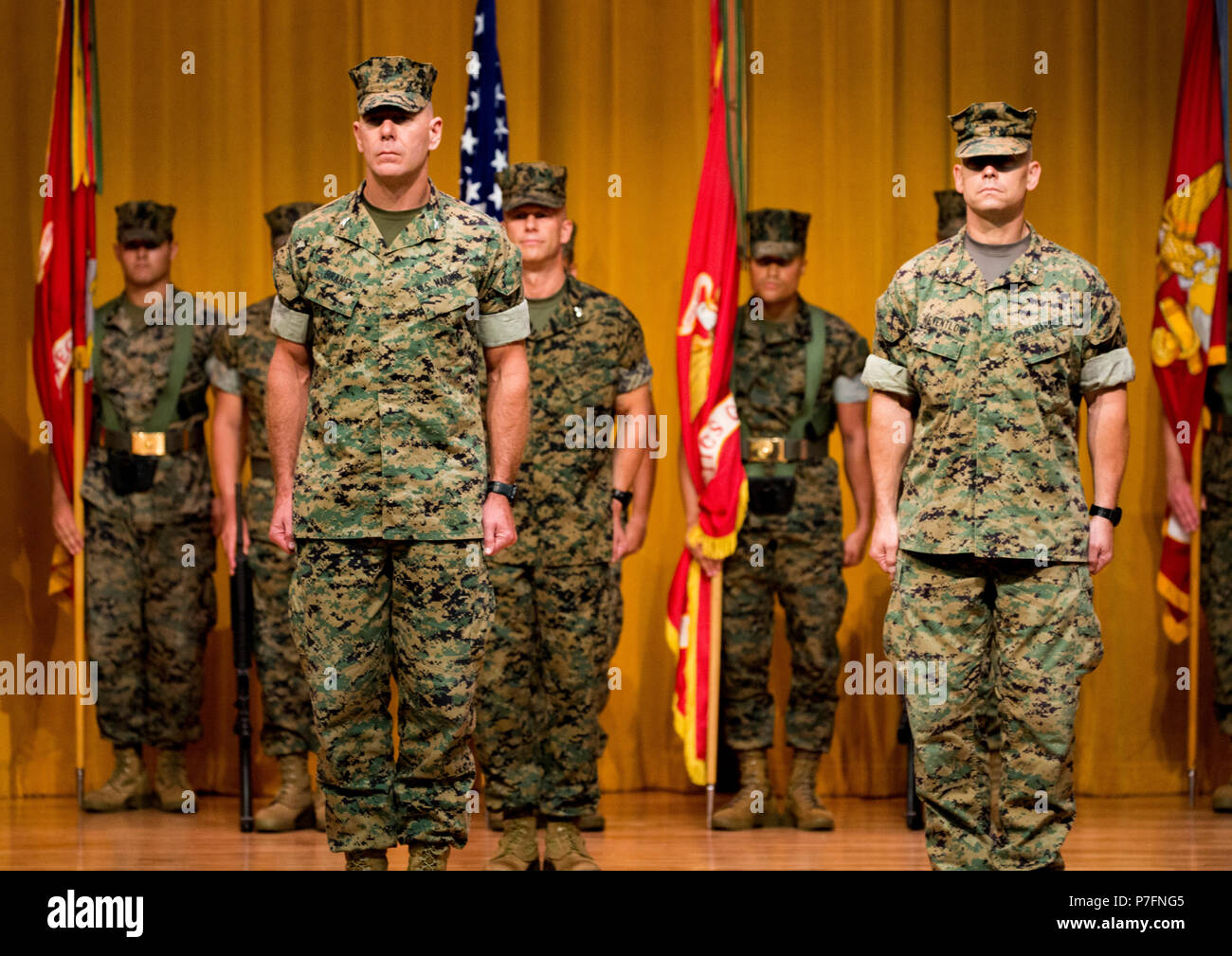 Col. Ronald C. Braney, left, outgoing commanding officer of 3rd Marine ...