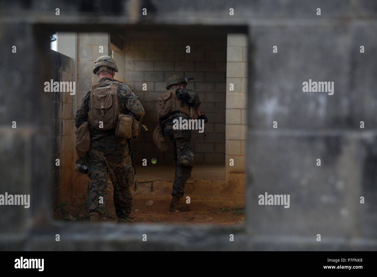Lance Cpl. Hunter King and Lance Cpl. Tanner Springer, a riflemen with ...