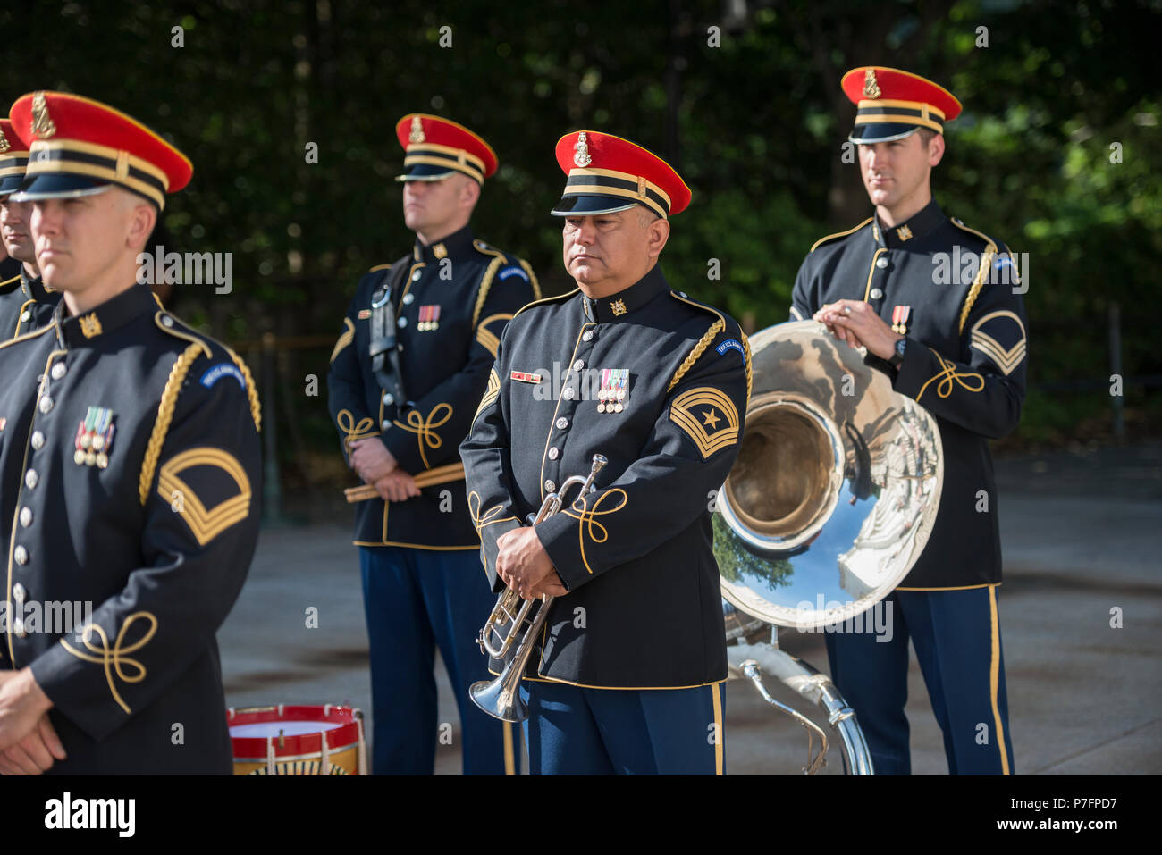 The U.S. Army Band, "Pershing's Own" supports an Army Full Honors ...