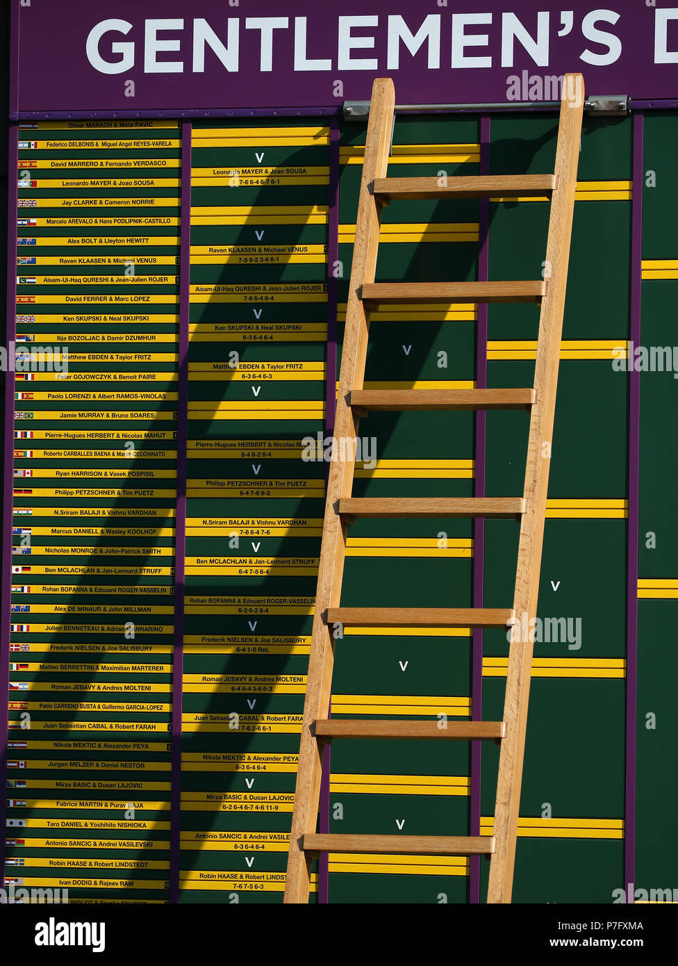 WIMBLEDON SCOREBOARD, THE WIMBLEDON CHAMPIONSHIPS 2018, THE WIMBLEDON ...